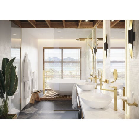 Hansgrohe Raindance E - Kopfbrause E 300 mit Duscharm, Gold poliert ...