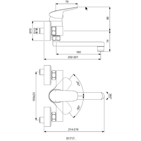 Ideal Standard CeraFlex - Spültischarmatur mit schwenkbarem Auslauf 160 ...