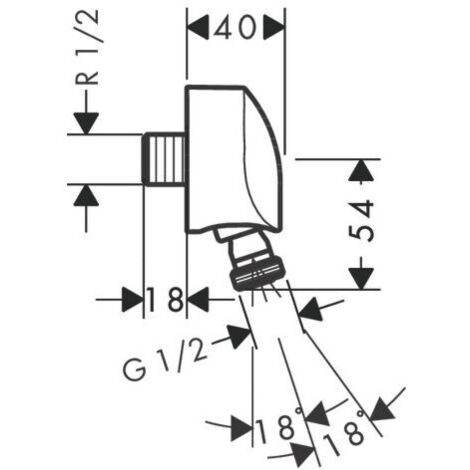 hansgrohe Schlauchanschluss Fixfit E 27505000 chrom, DN 15, mit ...