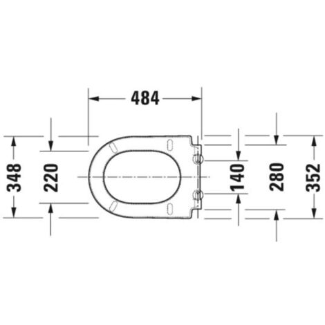 Duravit WC-Sitz Universal, mit Absenkautomatik, Scharniere