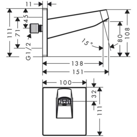 Hansgrohe Pulsify - Brauseanschluss, Weiß matt 24149700