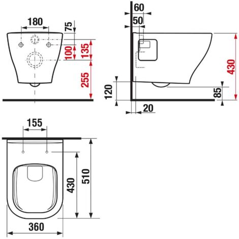 Jika Deep - Wand-WC, Rimless, weiß H8206160000001