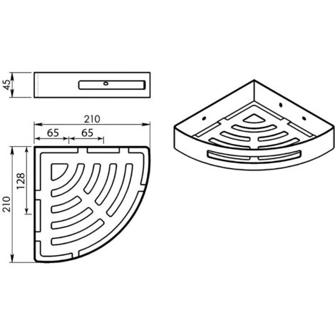 Sapho Gedy Smart - Eckablage, chrom 2479