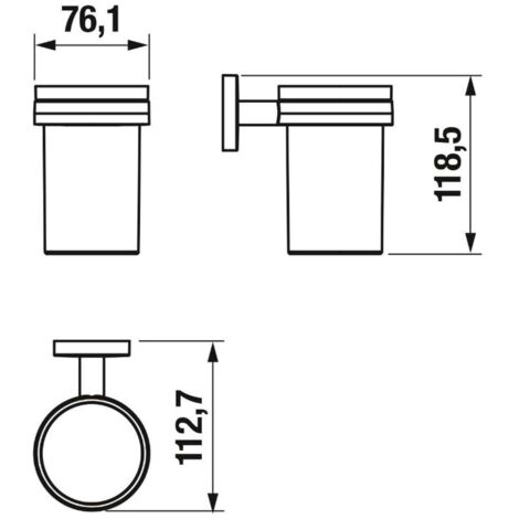 Jika Mio Style - Zahnbürsten- und Zahnpastahalter, Glas/Chrom ...