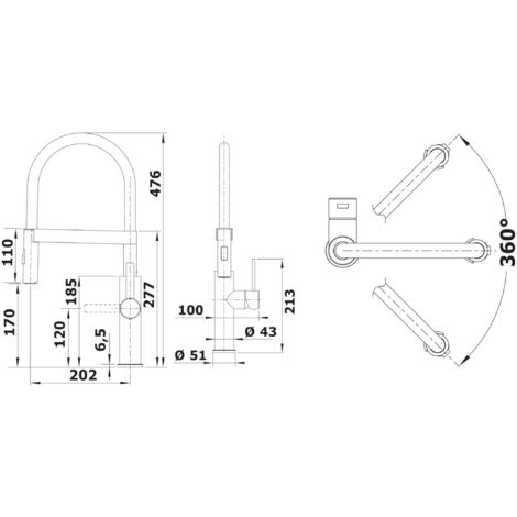 Blanco Sonea S - Spültischarmatur mit flexiblem Arm und Brause ...
