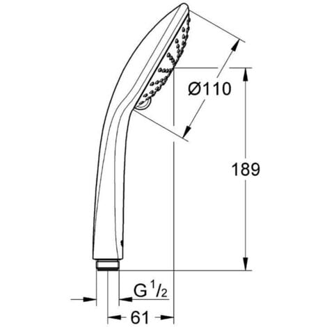 Grohe Euphoria - Duschkopf Rainshower, verchromt 27220000