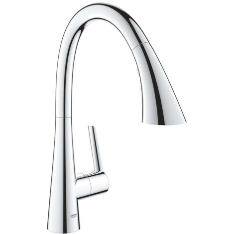 Grohe Zedra - Spültischarmatur mit ausziehbarer Geschirrbrause ...