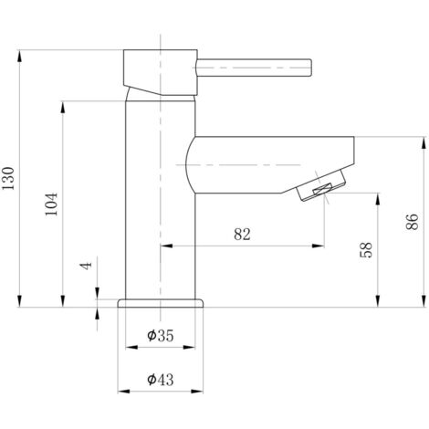 Sapho Small - Waschtischarmatur, verchromt SM09