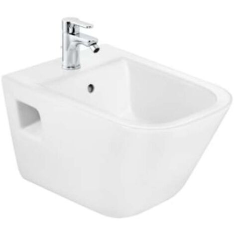 Roca The Gap - Wand-Bidet, mit Überlauf, mit Hahnloch, weiß A357475000