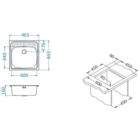 Alveus Basic - Spüle 47x47 cm, Edelstahl 1008825
