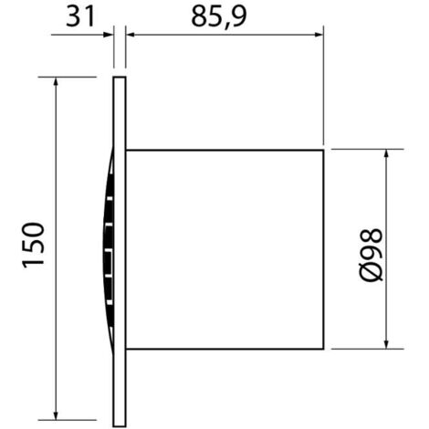 Sapho Cata B-Plus - Badlüfter B-10 PLUS, 15W, Kanal 100 mm, weiß 00981001