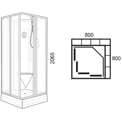 Ravak Supernova - Duschbox 80x80 cm, mit Badewanne und Zubehör, weiß ...