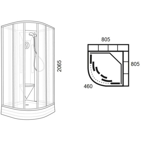 Ravak Supernova - Duschbox 81x81 cm, mit Wanne und Zubehör, weiß ...