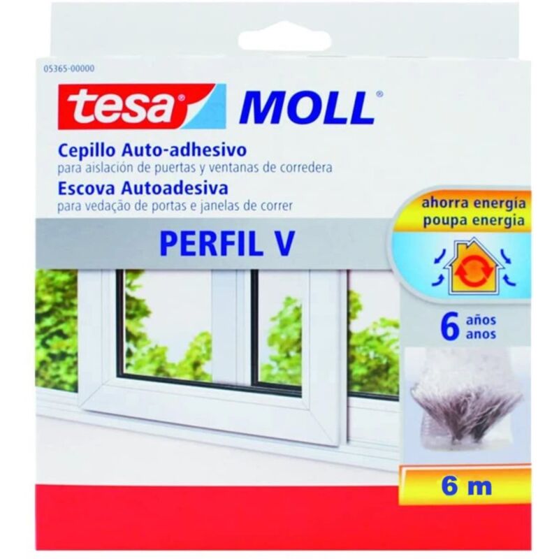 TESAMOLL GRAUE V-PROFIL-BÜRSTE 5 M - 05365-00000-00
