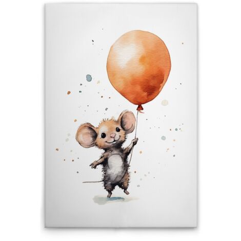 Leinwandbild Niedliche Maus Orange M1-No.52199 - Kunstdruck auf ...