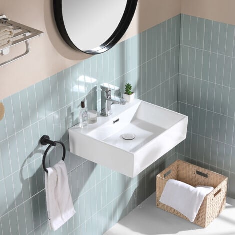 HOROW Design Waschbecken Hängewaschbecken Aufsatzwaschbecken Waschtisch ...