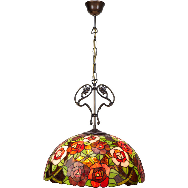 Lampe à suspension de plafond avec chaîne et ornement en fonte avec ...