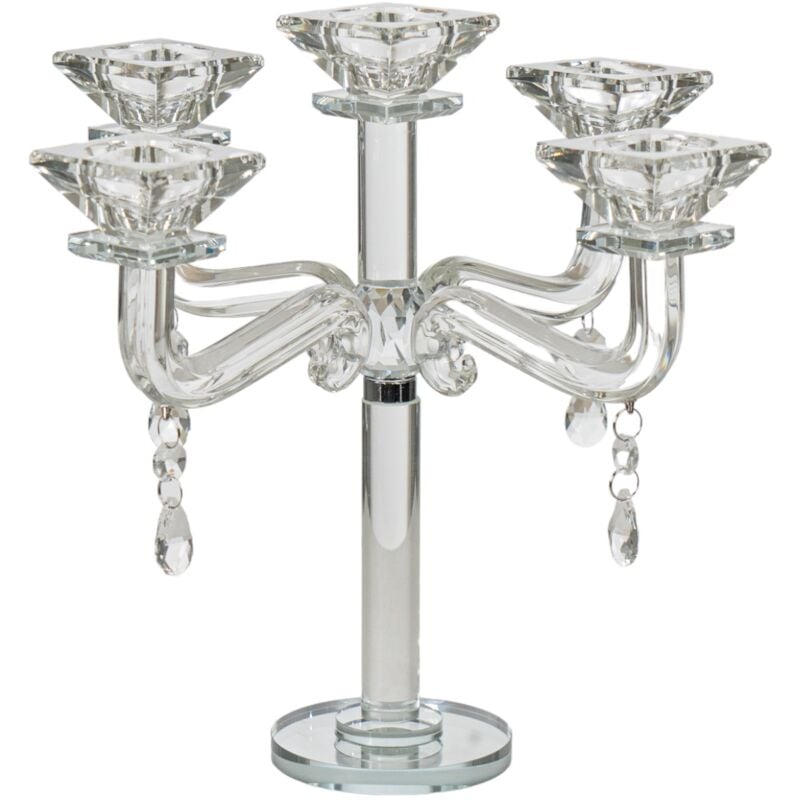 Candélabre en verre 5 bras