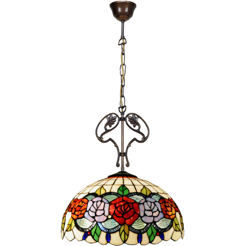 Lampe à suspension de plafond avec chaîne et ornement en fonte avec ...