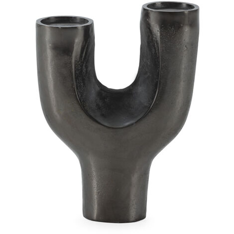 Candélabre 30x13x40 Métal Nickel Vieilli