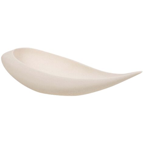 Centre de table en céramique beige 63 x 52 x 12 cm
