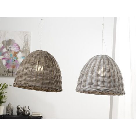 Plafonnier Kubu Gray 54D. Dimensions : 54 x 54 x 41 cm.