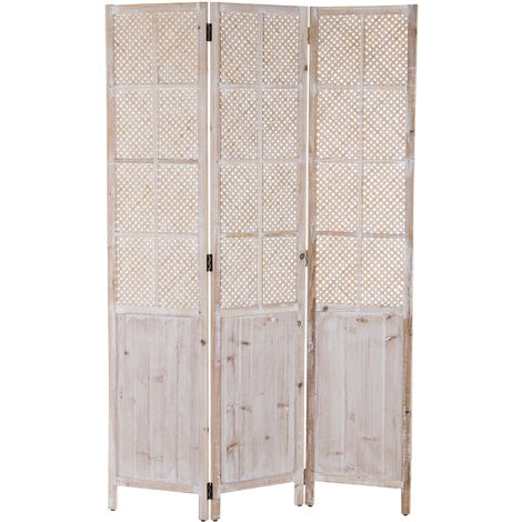 Decapped White Wood Screen 117x2x180cm. Sapin für alle Stile, um dem ...