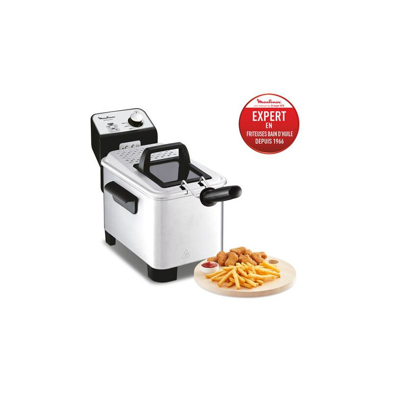 Friteuse Moulinex Easy Pro Premium Zone Froide YY5144FB 2200 W 3 L Inox ...