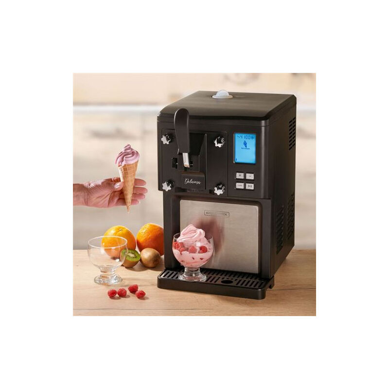 Machine à crème Kitchen Cook Glacée Deliciosa 250 W Noir et Argent
