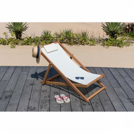 Transat Chilienne de jardin en bois avec assise en polyester - MERI ...