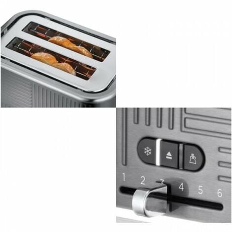 Grille Pain - Toaster Electrique - RUSSELL HOBBS - Geo Steel - Métal ...
