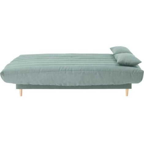 Clic clac 3 places - vert amande - Couchage 125x190 cm - Avec coussins