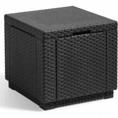 Keter Pouf de rangement Cube Graphite 213816 422801