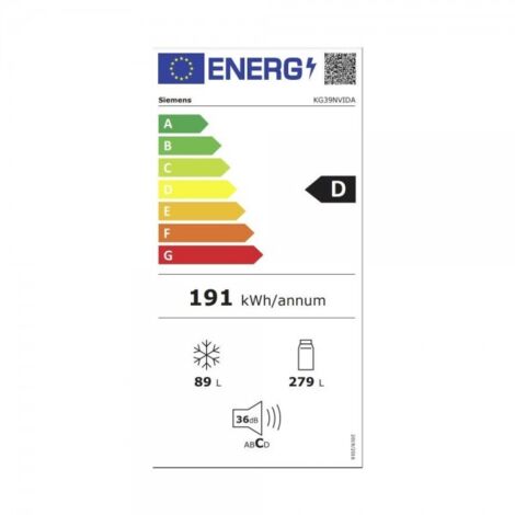 Réfrigérateur - Frigo Combiné Siemens AG KG39NVIDA Acier (200 x 60 cm)