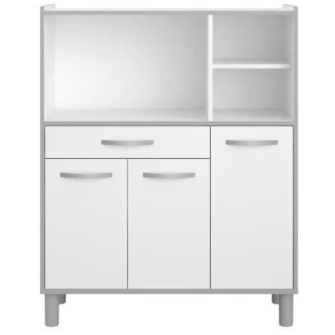 Buffet combiné de cuisine L 101cm Blanc - OSLO