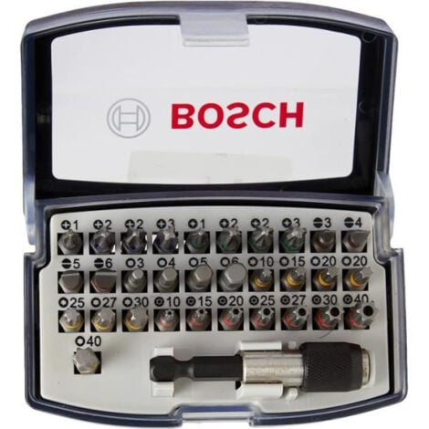 Jeu d'embouts de vissage BOSCH PROFESSIONAL 32 pieces (embout de vissage extra dur, accessoires ...