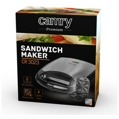 Machine à sandwich Camry CR 3023 Noir Gris Argenté 1100 W 1500 W