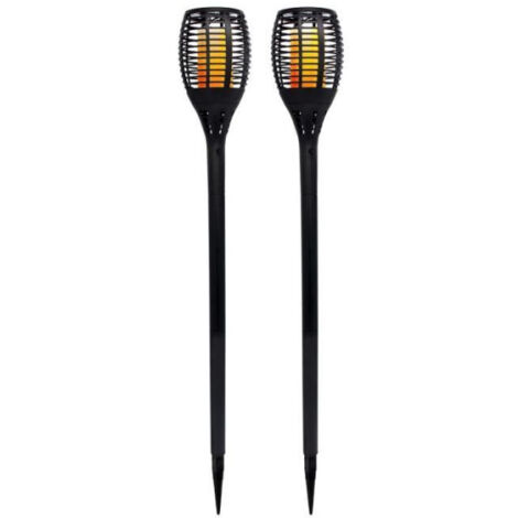 Lot de 2 mini torches solaires Maity Sun - LUMI JARDIN - LED - H 70 cm ...