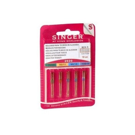 Pack de 10 aiguilles tout tissus Singer pour machine à coudre