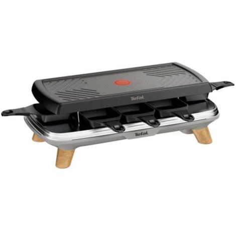 Raclette Tefal Gourmet 8 coupelles profondes 3 en 1 1350 W Gris