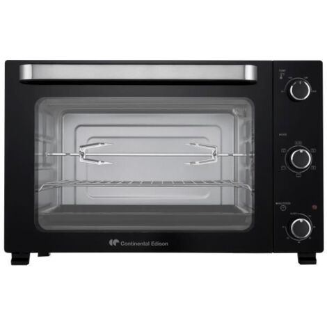 Mini Four Electrique - Chaleur tournante - CONTINENTAL EDISON - CEMF60B3 - Noir - L60 x H39 x P ...