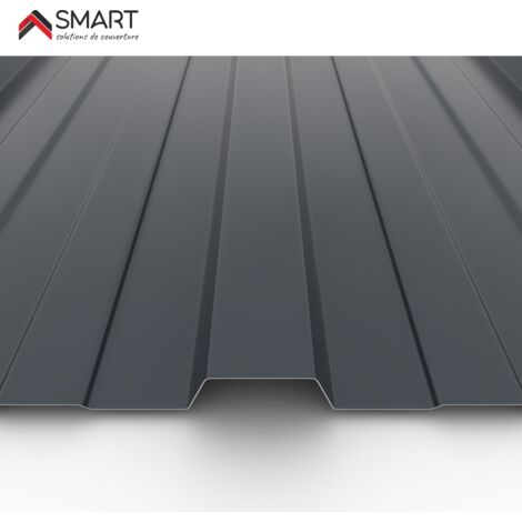 Tôle bac acier - Toiture - Couverture - plaque TR25 Coloris Gris ...
