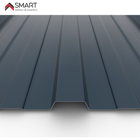Tôle bac acier - Toiture - Couverture - plaque TR25 Coloris Gris Bleu ...