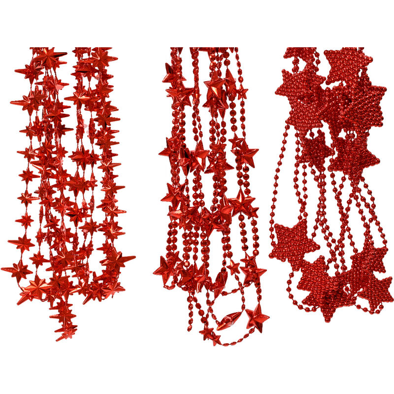 Ghirlanda di perline in plastica lucida 3ass L 270 Ø 3.4 cm