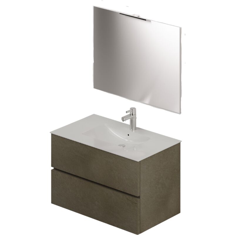 Composizione bagno da 80 colore Argilla H54x81x46cm