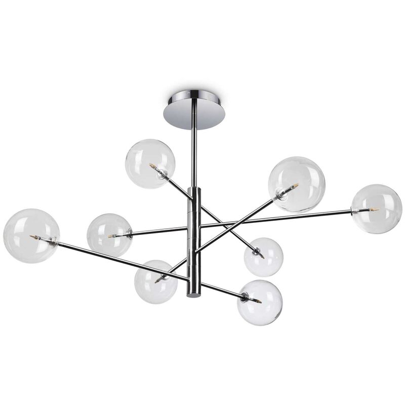 Lampada a sospensione cromo D 1280 x H 720 mm