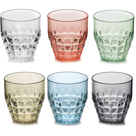 Set 6 bicchieri bassi Tiffany Guzzini colori assortiti