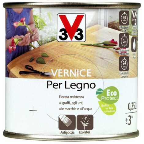 Vernice Per Legno Colore Wenge Brillante 250 Ml