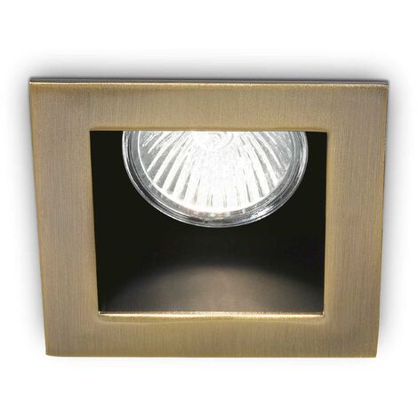 Faretto ad incasso brunito L 90 x H 115 x P 90 mm