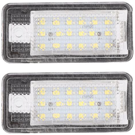 Eosnow 1 paire de Feux LED pour Plaque d'Immatriculation Audi - Éclairage Arrière Blanc Lumineux ...